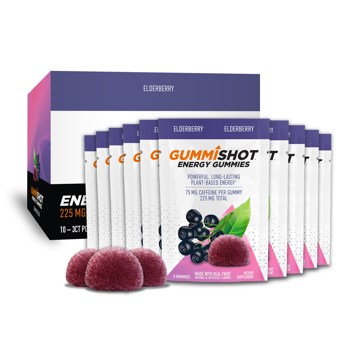 GummiShot Energy Gummies | Plant-Based Caffeine Chews for On-The-Go